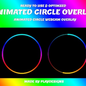 Twitch Animated Webcam Overlay /circle / Frame / Rainbow - Etsy