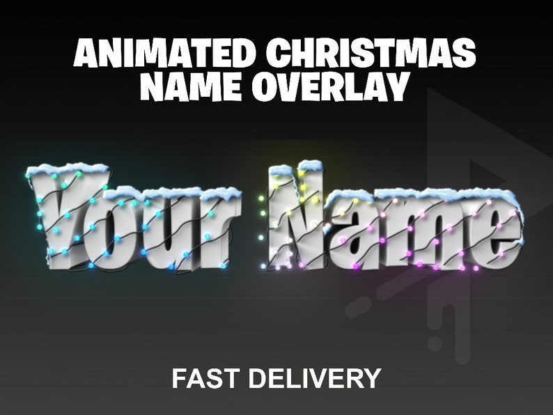 Custom Animated Christmas Name Overlay | OBS, Streamlabs, Twitch ...