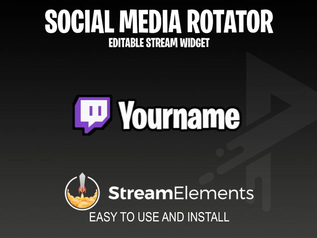 Custom Stream Elements Rotating Social Media Loop Overlay for OBS ...
