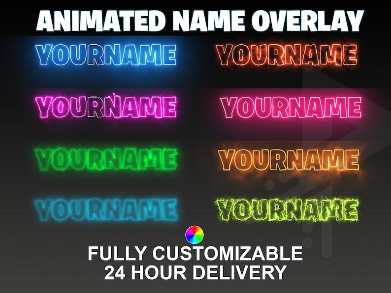 Custom Animated Name Overlay for OBS, Streamlabs, Twitch, Youtube ...