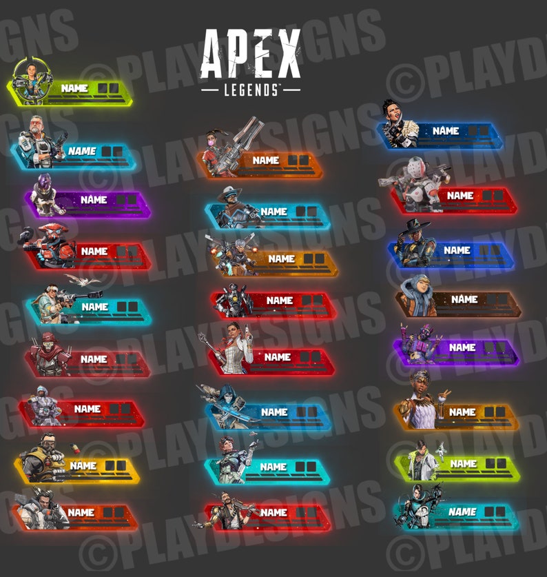 Custom Apex Legends Health Bar Overlays for Streaming Youtube - Etsy