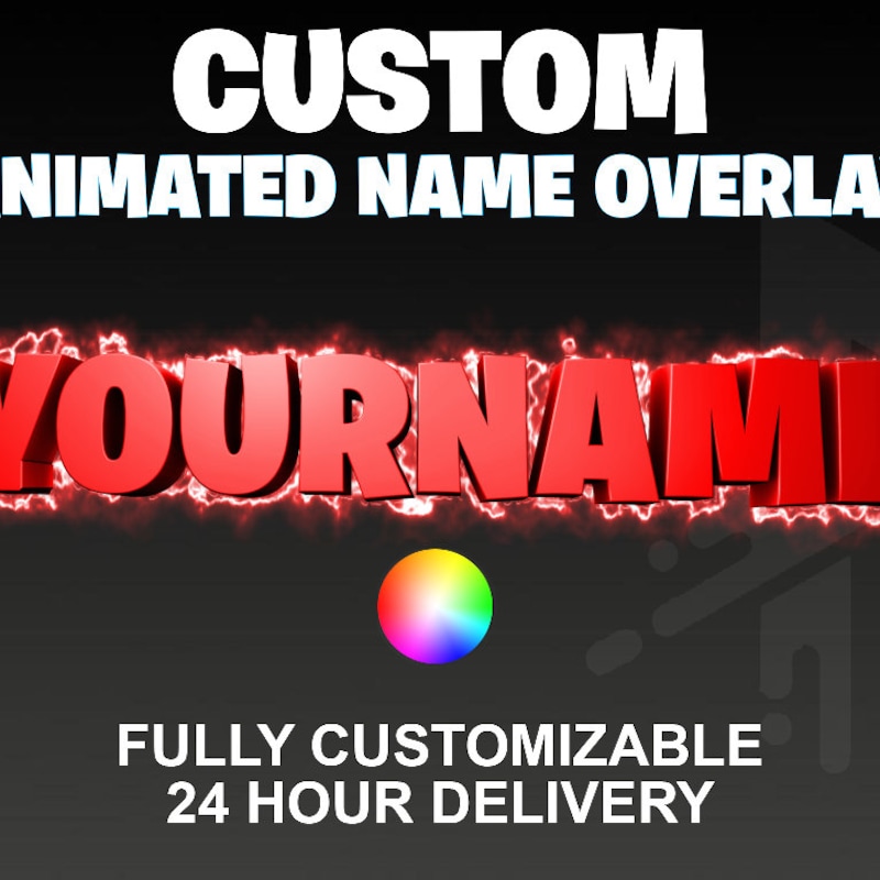 Name Banner Overlay - Etsy
