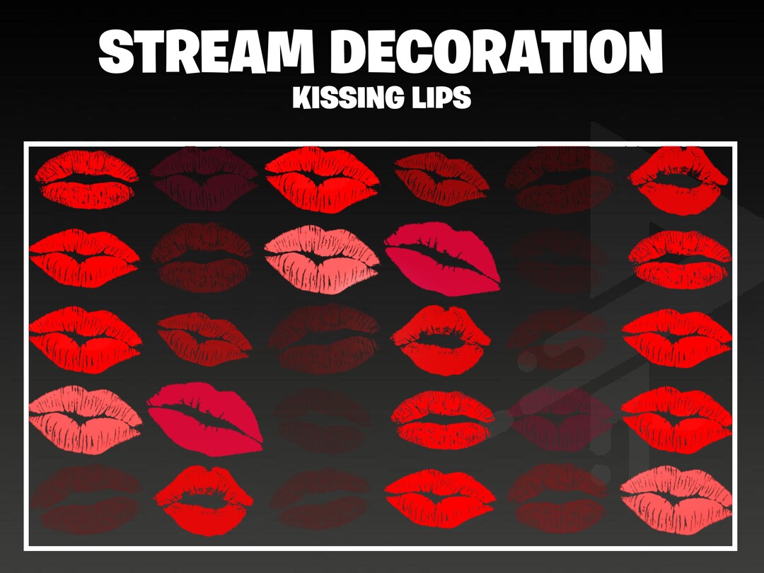 Animated Stream Decorations Kissing Lips Overlay Kiss Overlay for ...