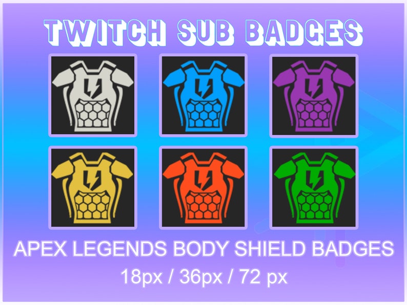 Apex Legends Body Shield Twitch Sub Badges - Etsy