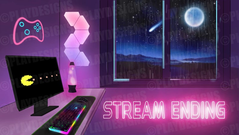 ANIMATED Gaming Room Screen Overlays for Twitch, Youtube, Facebook ...