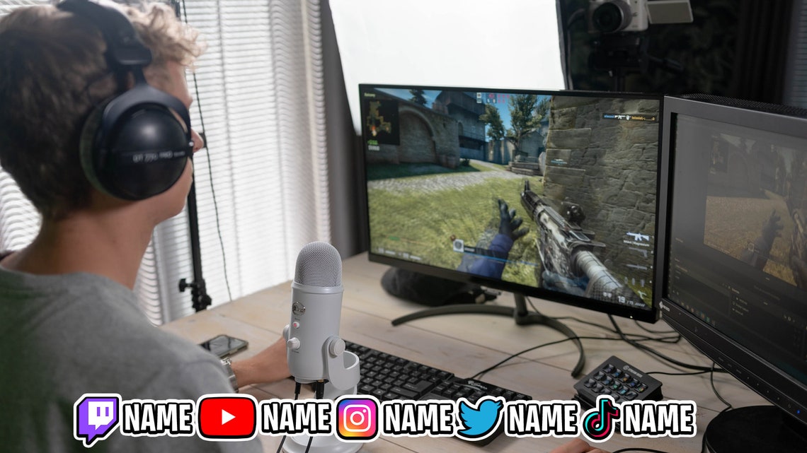 Custom Social Media Overlay for Twitter Twitch Tiktok Discord - Etsy