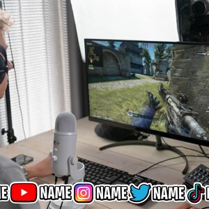 Custom Social Media Overlay for Twitter Twitch Tiktok Discord - Etsy