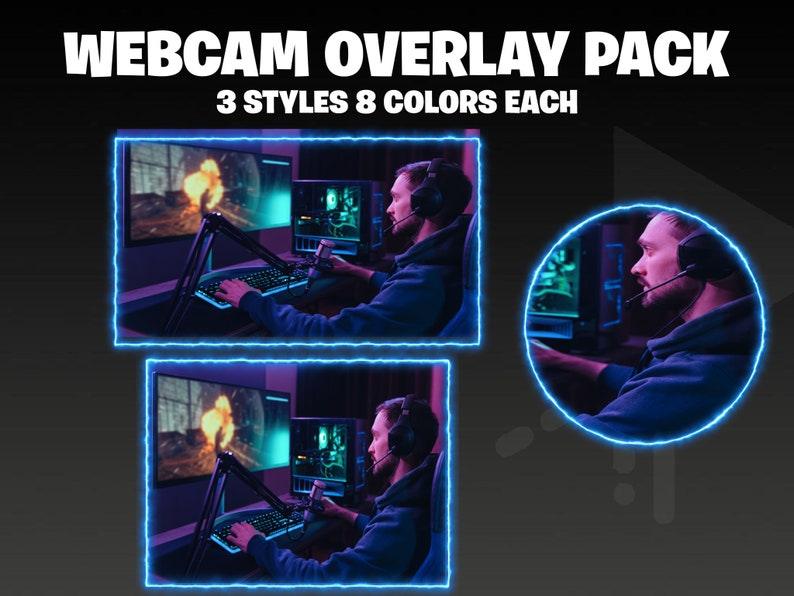24 Animated Webcam Overlay Stream Pack - Etsy