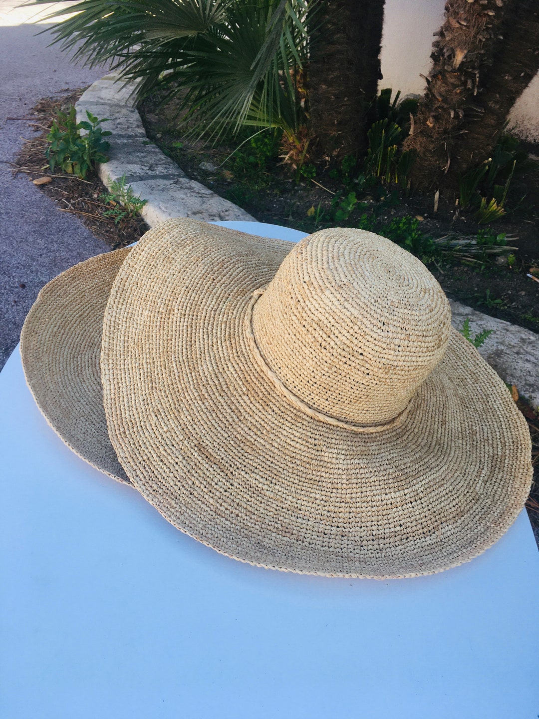 Crochet Raffia Hat, Large Capeline Hat - Etsy