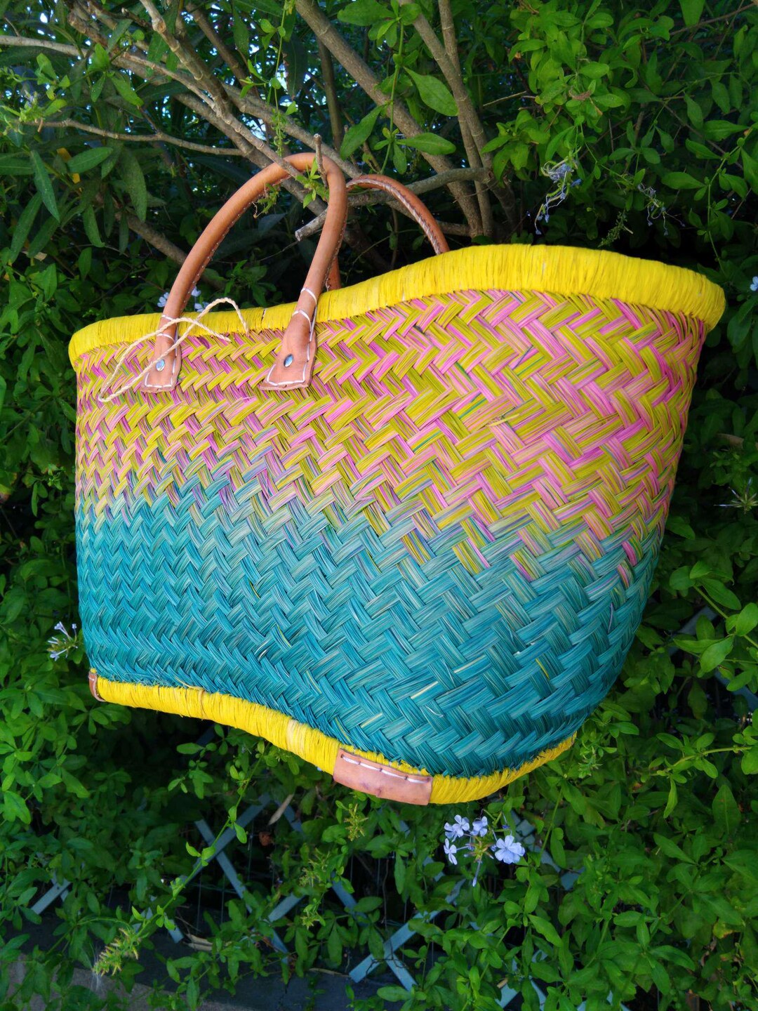 Large Straw Basket, Ideal Basket for the Beach, Shopping, Picnic Basket ...
