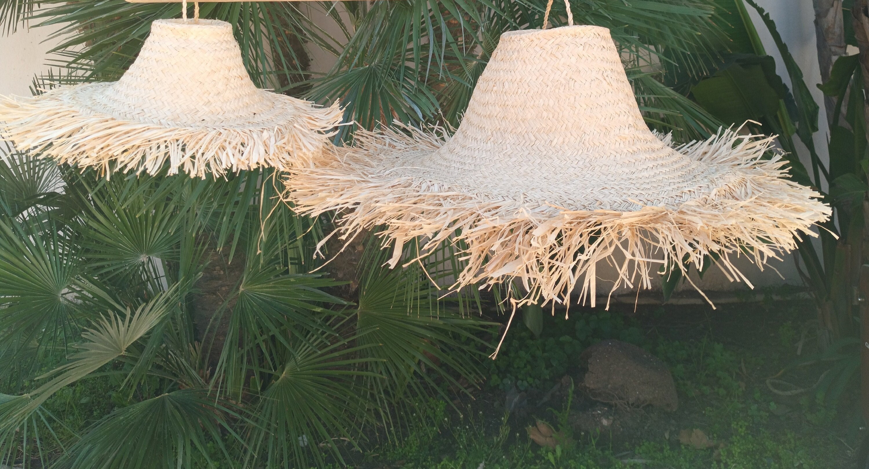 Raffia Pendant Light, Boho Pendant Light - Etsy