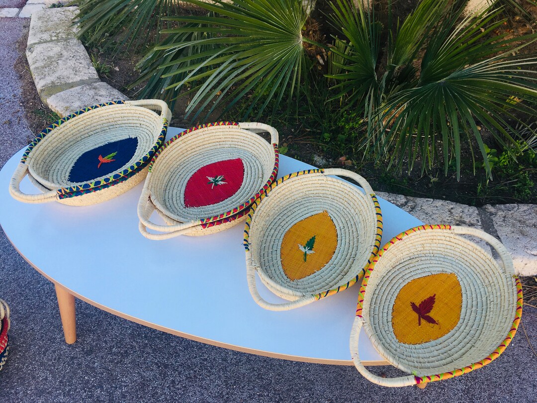 Panière de rangement en raphia, panier à pain, petit panier de ...