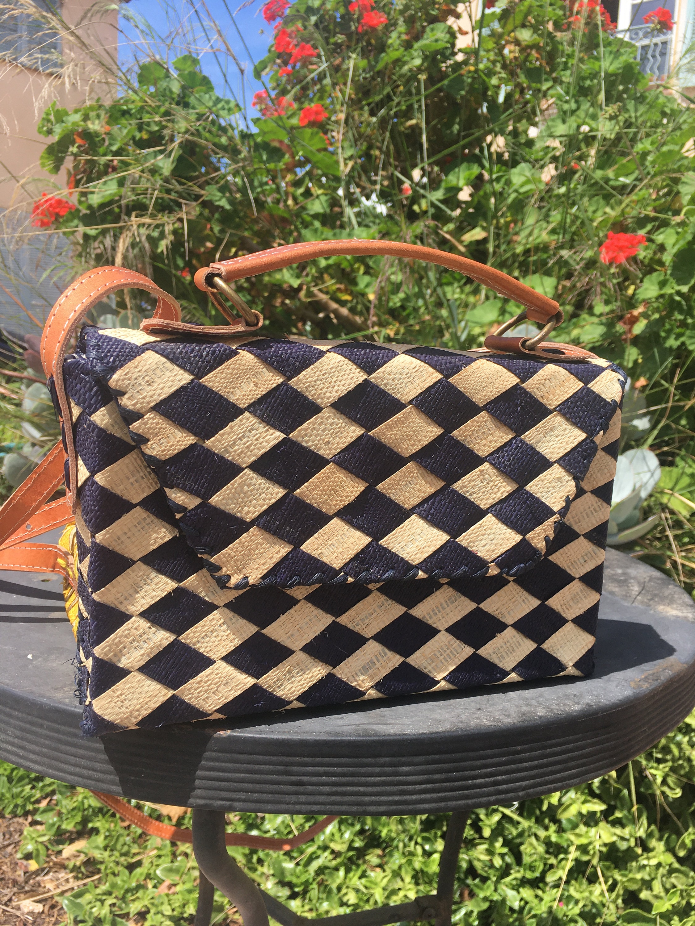 Handgefertigte Handtasche aus Bast - Etsy.de