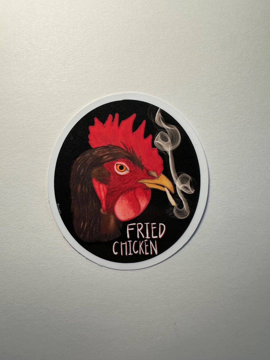 Funny Fried Chicken Sticker- Die Cut, Water-resistant, Vinyl Stickers ...
