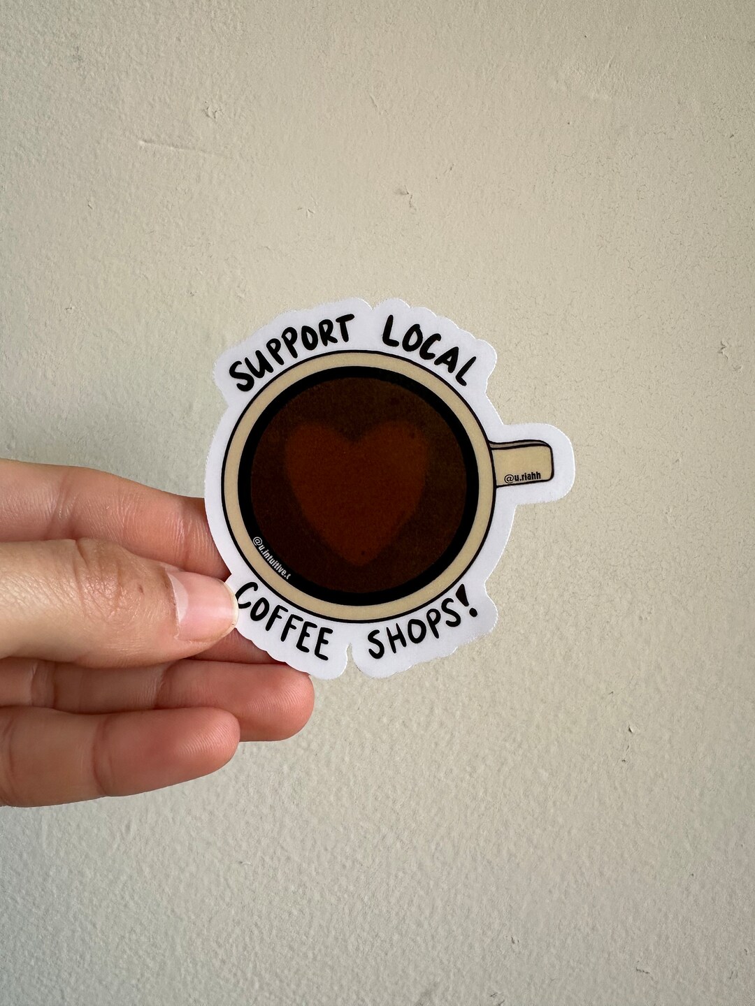 Support Local Coffee Shops Die Cut, Waterproof, Vinyl Decal for Laptop ...