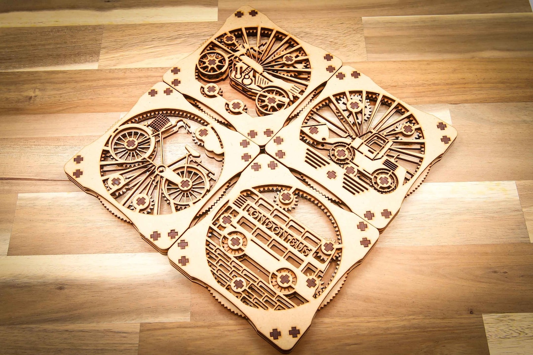 DIGITAL FILE - Kinetic Coasters SET 7 - Transportation - Hand Spinner ...