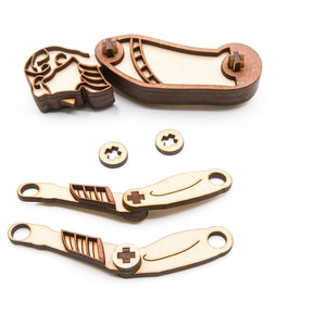 DIGITAL FILE - Push up Automata - Moving Sculpture - Laser Cutter Files ...