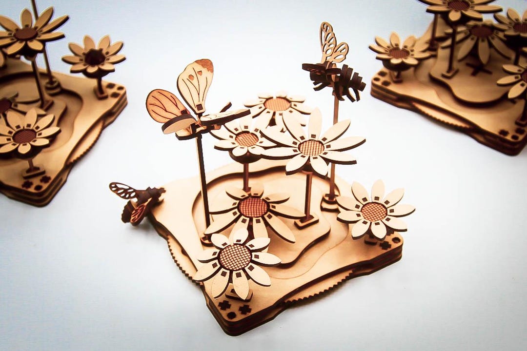 Desk Toy - Mini Flower Garden: Laser Cut Digital Files - Etsy