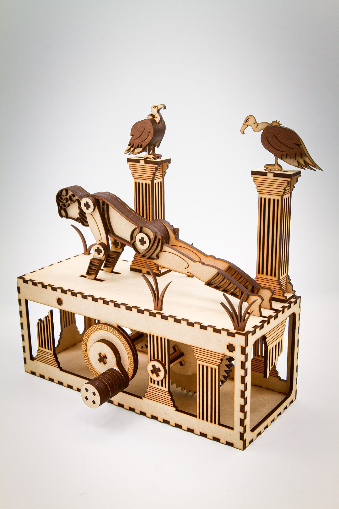 DIGITAL FILE - Push up Automata - Moving Sculpture - Laser Cutter Files ...