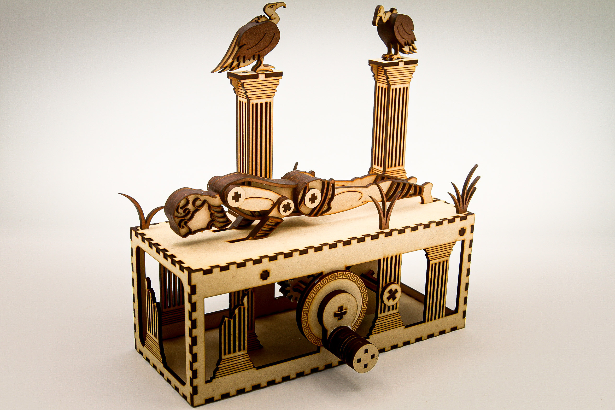 DIGITAL FILE - Push up Automata - Moving Sculpture - Laser Cutter Files ...