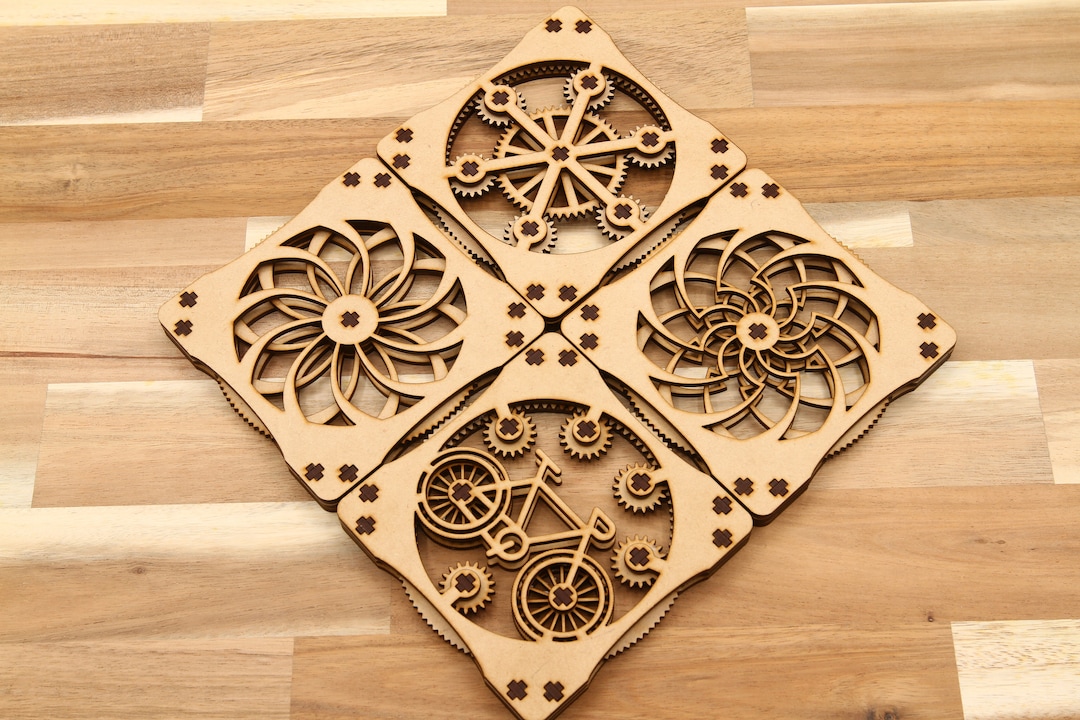 DIGITAL FILE - SET 1 - 4 Kinetic Coasters - Hand Spinner - Fidget ...