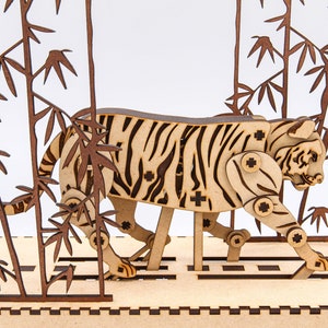 DIGITAL FILE - Walking Tiger Automata - Laser Cutter Files ...