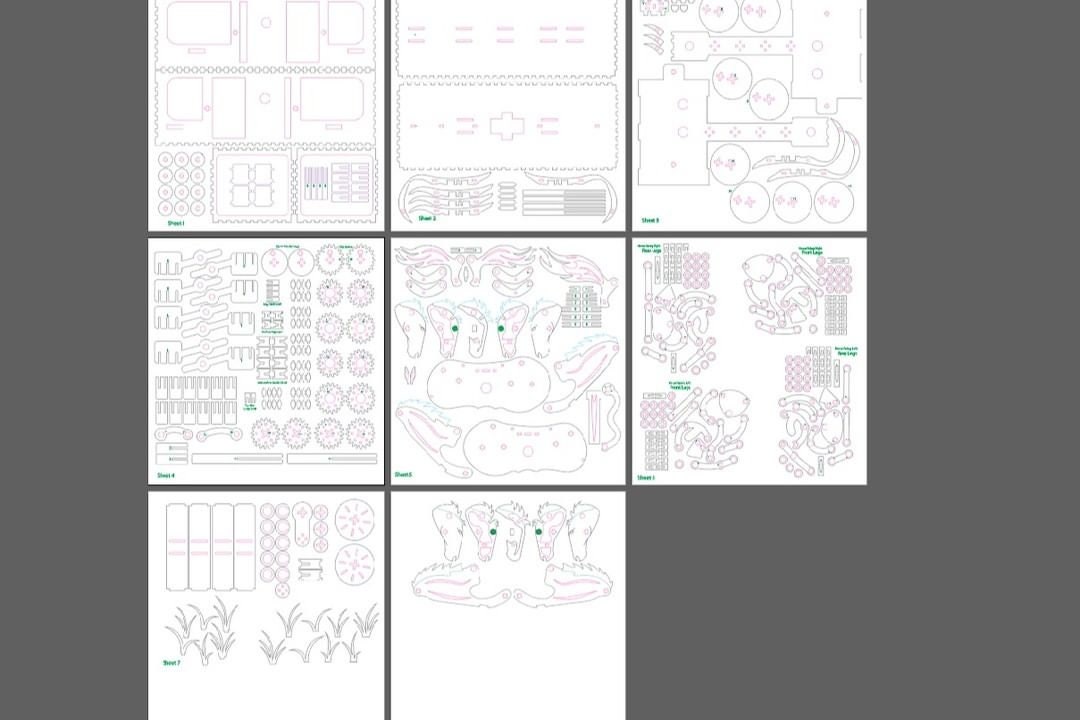 Running Horse Automata Laser Cut Files SVG Files | Etsy Canada