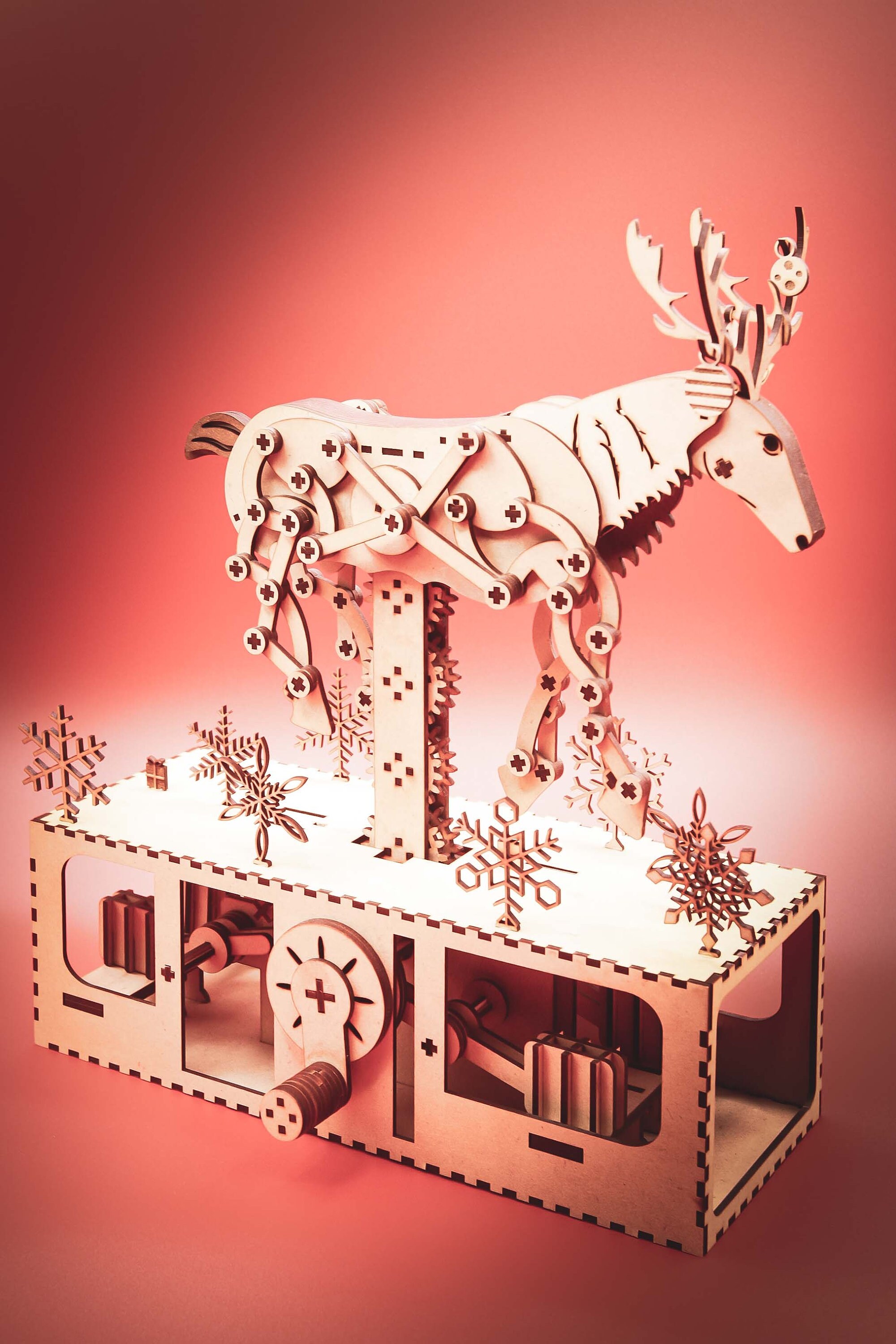 DIGITAL FILE - Running Horse / Reindeer Automata - Laser Cutter Files ...