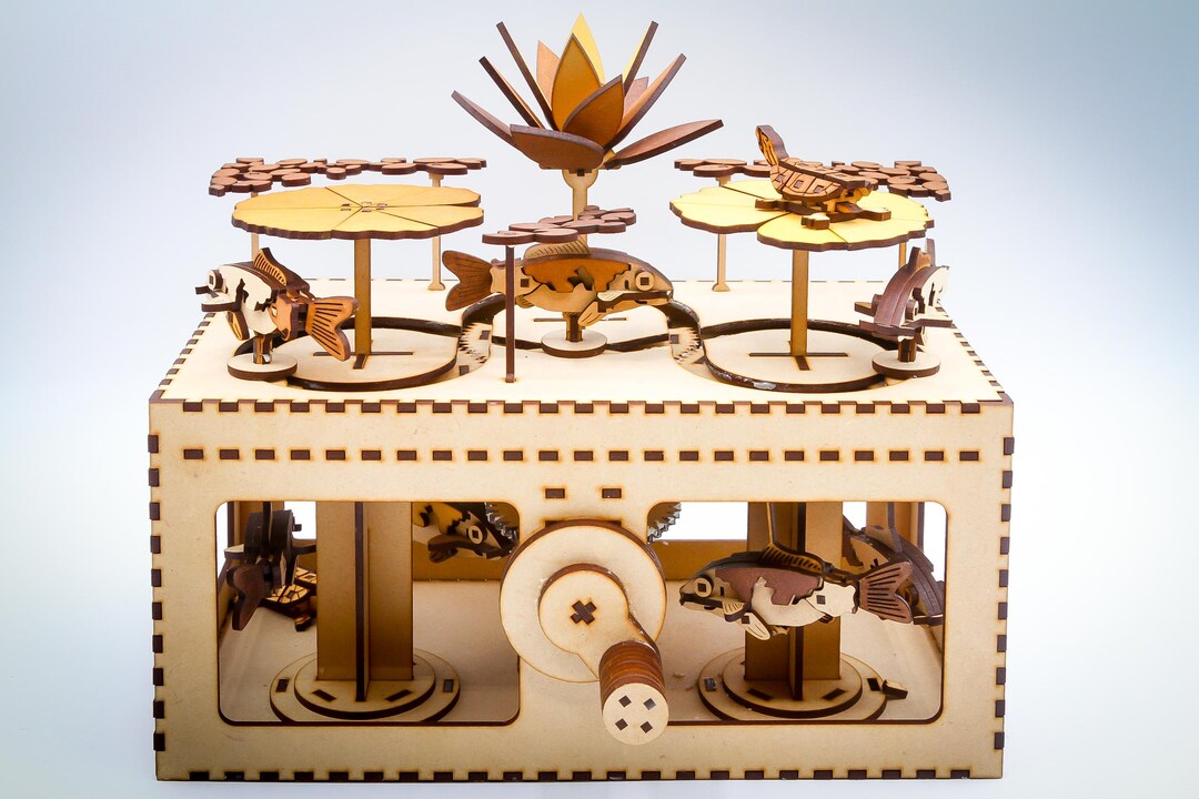 Pond Automata Moving Kinetic Sculpture: Laser Cut Files (digital ...