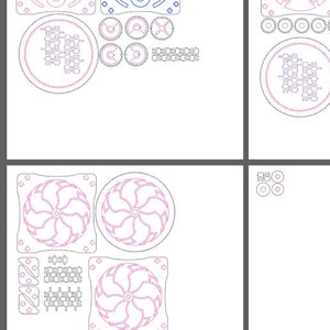 Kinetic Coasters SET 4 Hand Spinner Fidget Spinner Automata Laser Cut ...