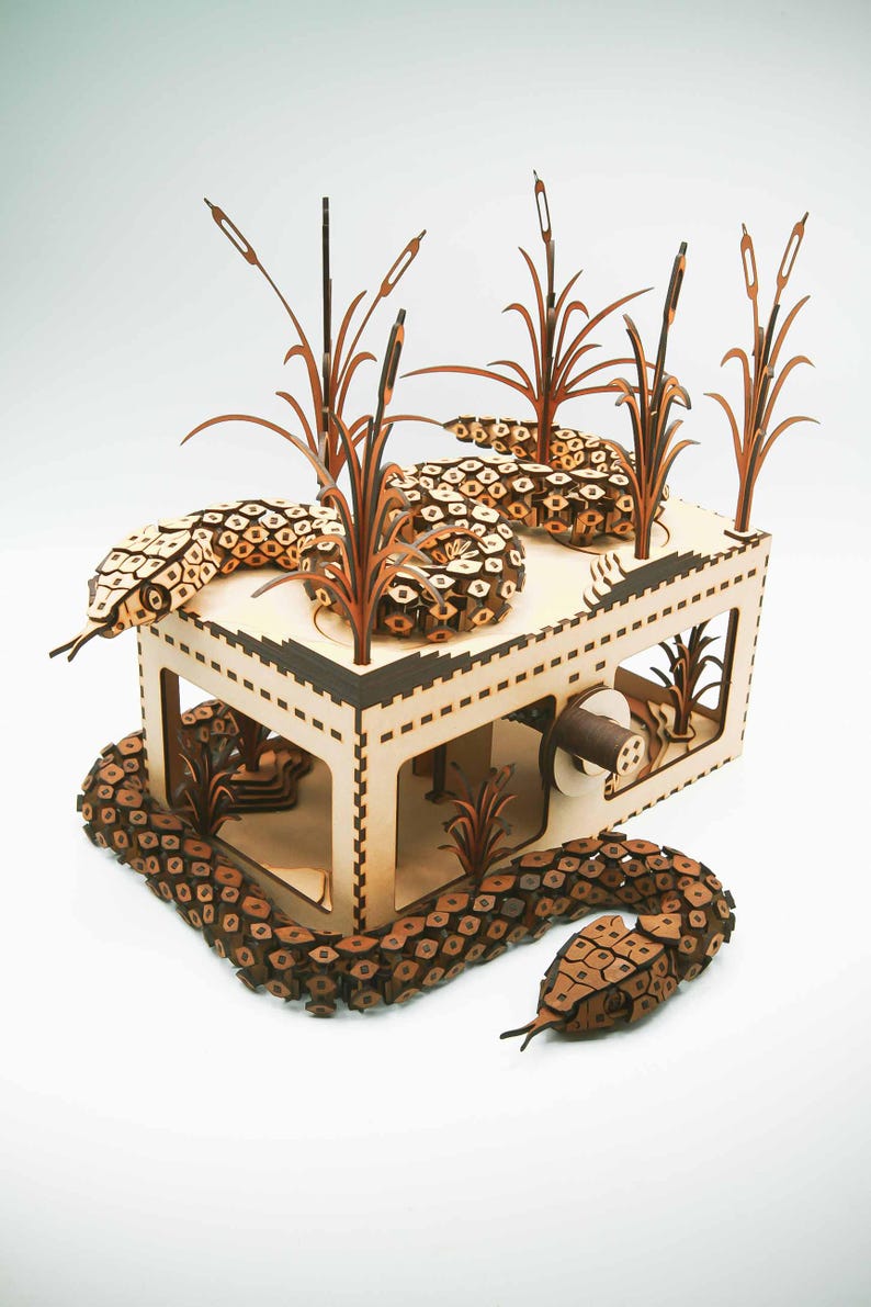 Laser Cut Snake Automata Plus Extra Snake: Digital Files to Download - Etsy