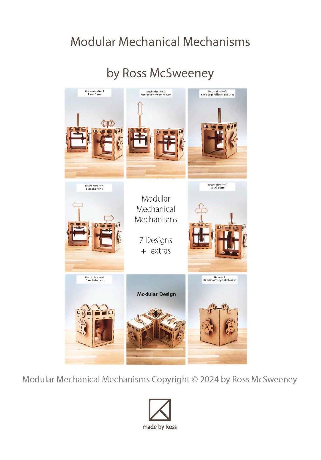 Modular Mechanical Mechanisms Set of 7 Mechanisms Digital Files ...