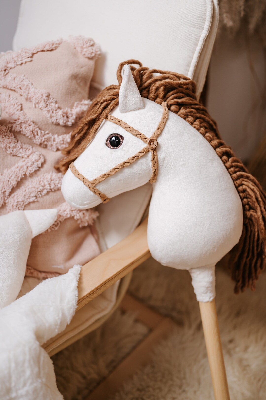 Stick Pony for Children Activity Stuffed Horse for Little - Etsy