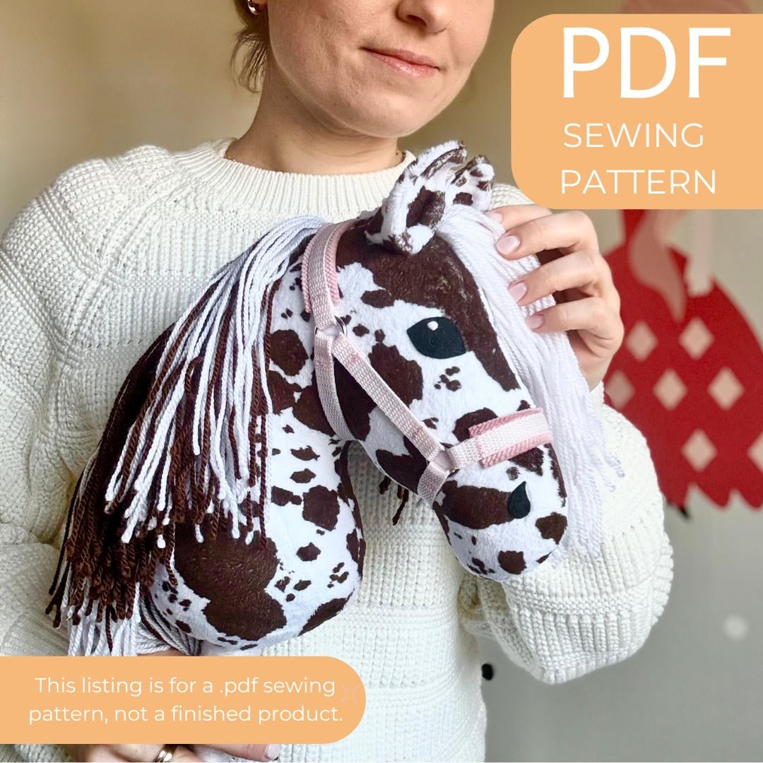Quick & Easy Hobby Horse Toy Sewing Pattern - PDF Tutorial in English and Polish, Perfect Summer ...