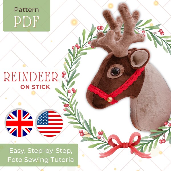 Giant Reindeer Pattern - Etsy