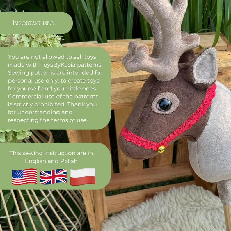 Stuffed Reindeer Sewing Pattern: DIY Plush Holiday Toy (PDF Pattern) - Etsy