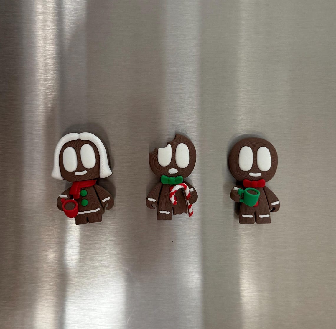 Gingerbread Magnets, 3D Printed, Christmas, Decor, Holiday, Christmas ...
