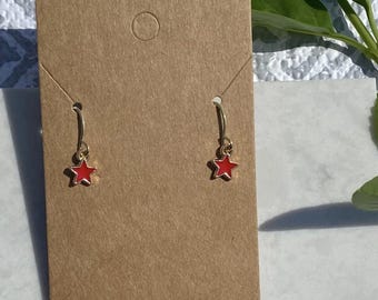 White Beaded Star Summer Earrings,white Seed Beads Star Earrings ...