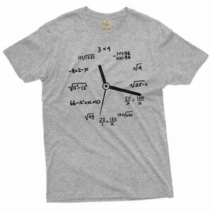 Math Clock Shirt Funny Math Shirt Math Gifts Mathematics Funny Shirt ...