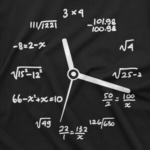 Math Clock Shirt Funny Math Shirt Math Gifts Mathematics Funny Shirt ...