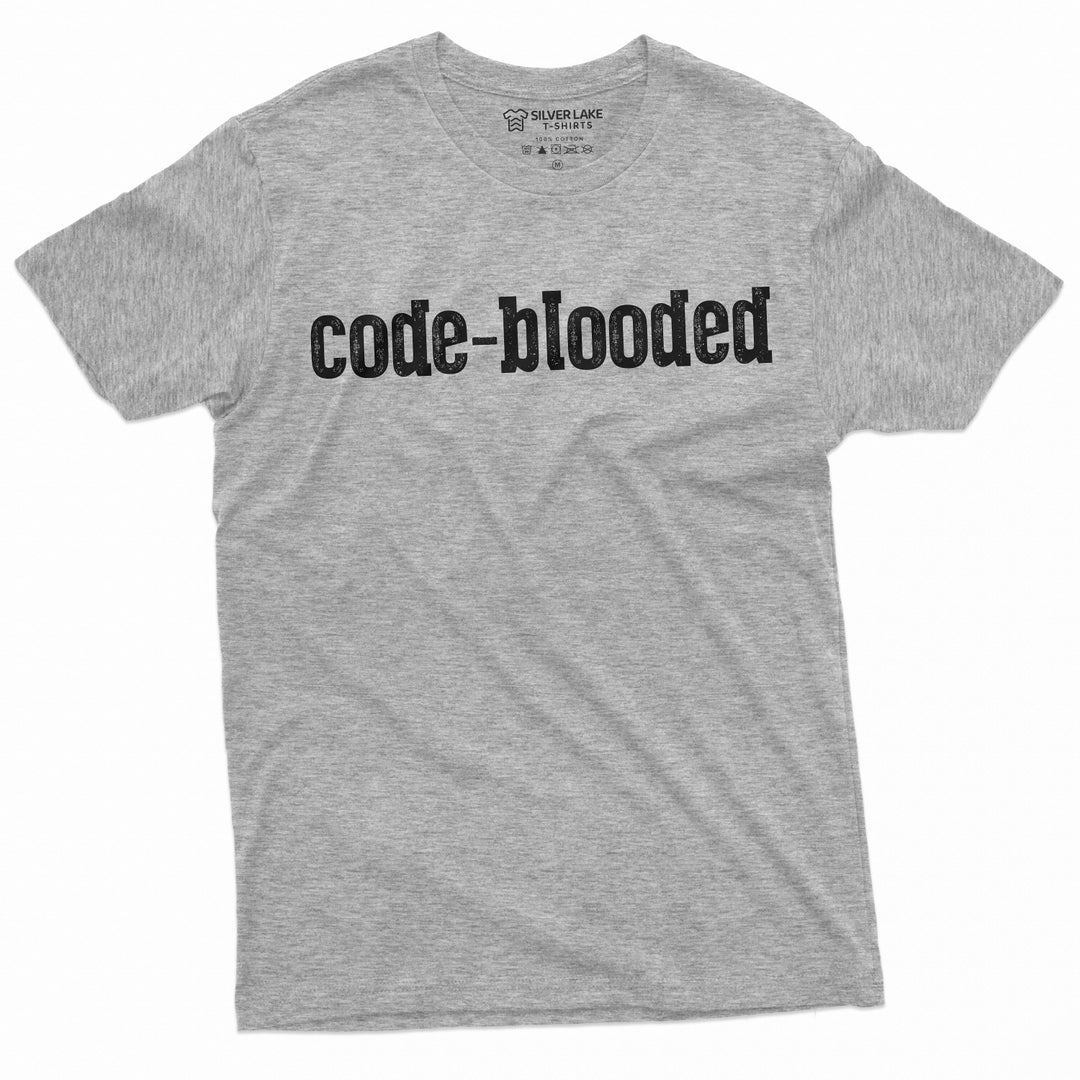 Men's Coding Shirt Funny Programmer Shirt Code-blooded Shirt Coder Coding Gifts Programmer ...