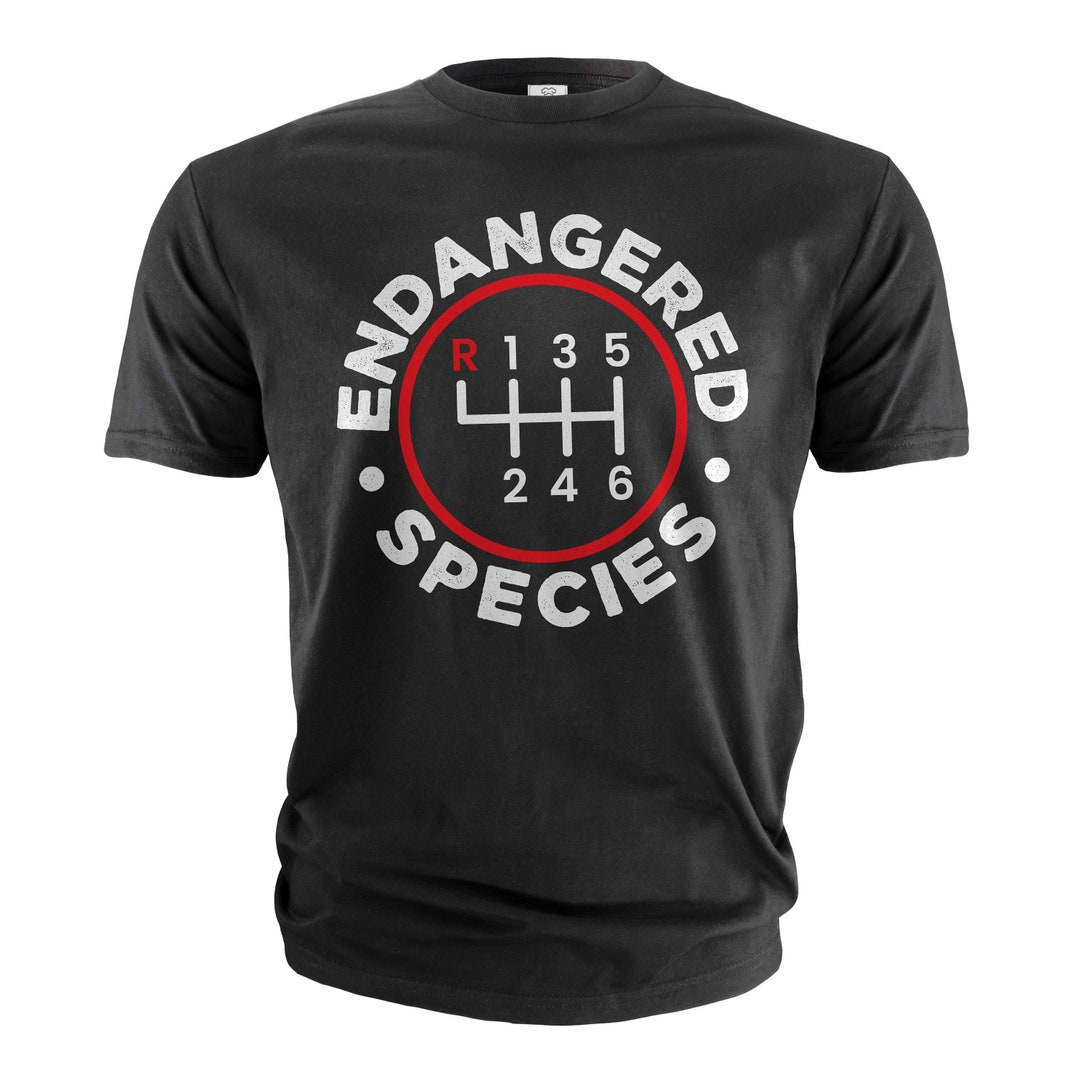 Endangered Species Shirt Manual Car Shift Manual Gearbox Stick T-shirt ...