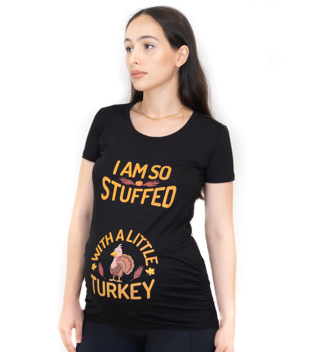 I Am so Stuffed T-shirt Thanksgiving Pregnant Gift Tee Maternity Shirt ...