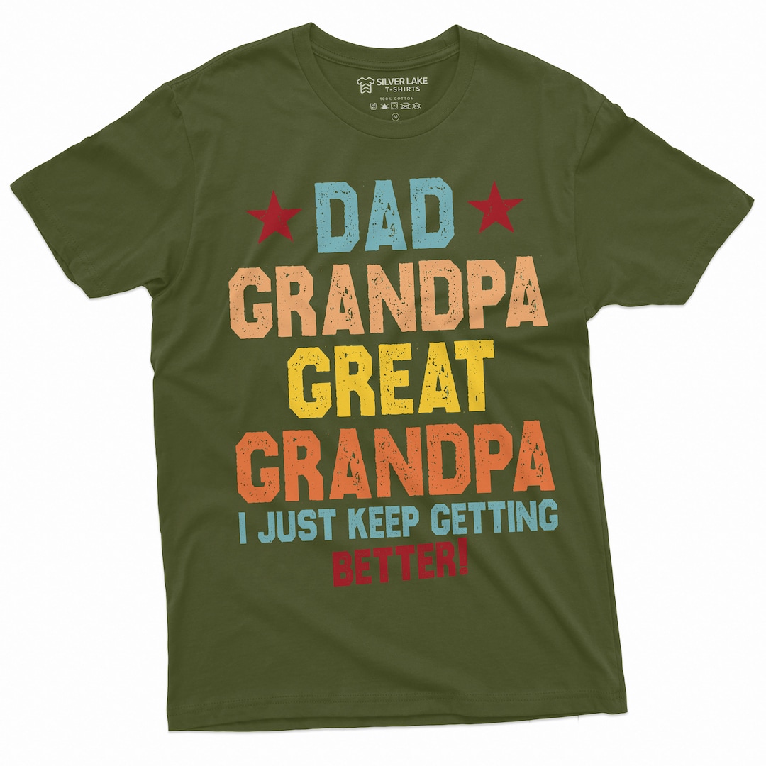 Men's Grandpa Shirt Dad Grandpa Great Grandpa Shirt Funny Grandpa Gift ...