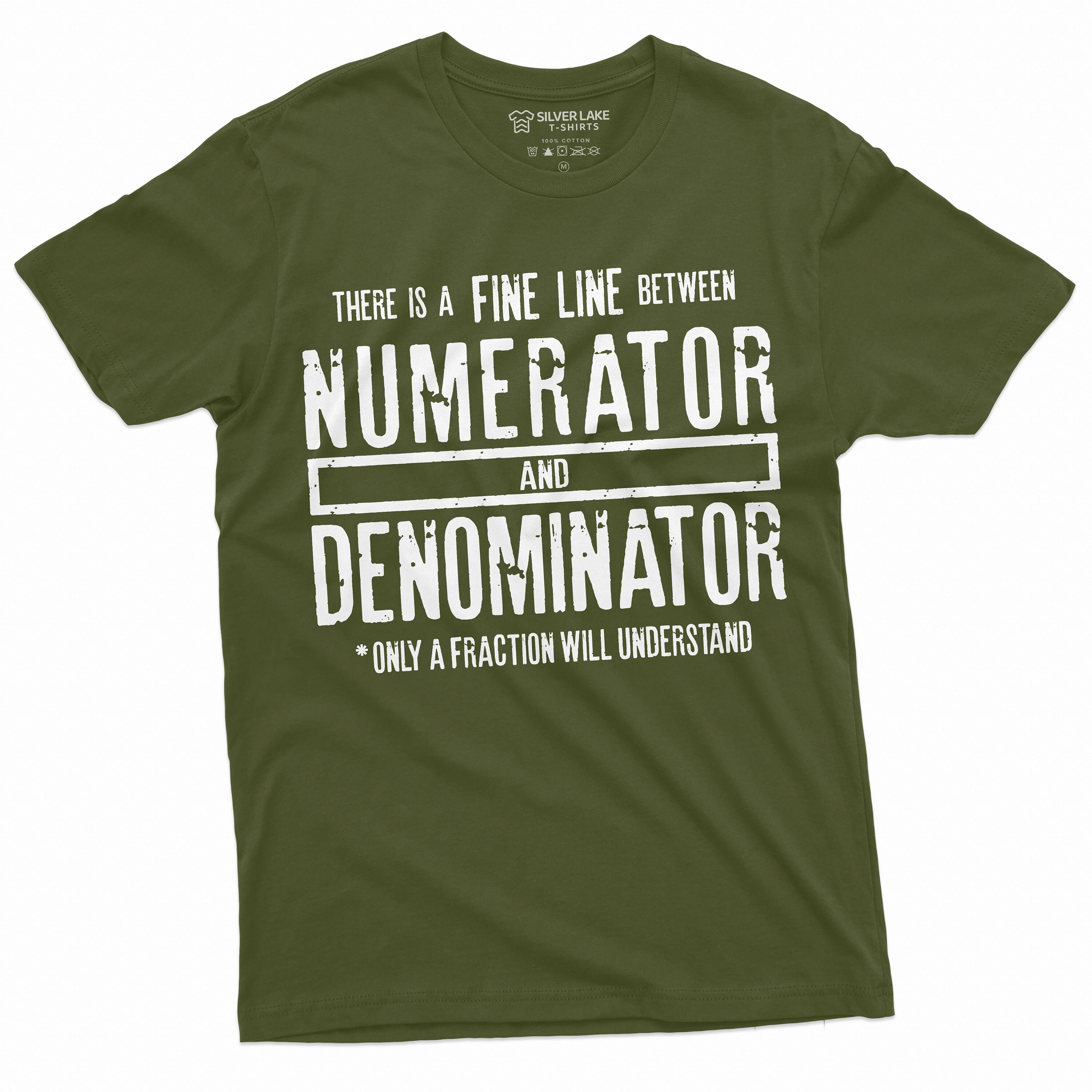 Funny Math T-shirt Numerator and Denominator Shirt Math Teacher Gift ...