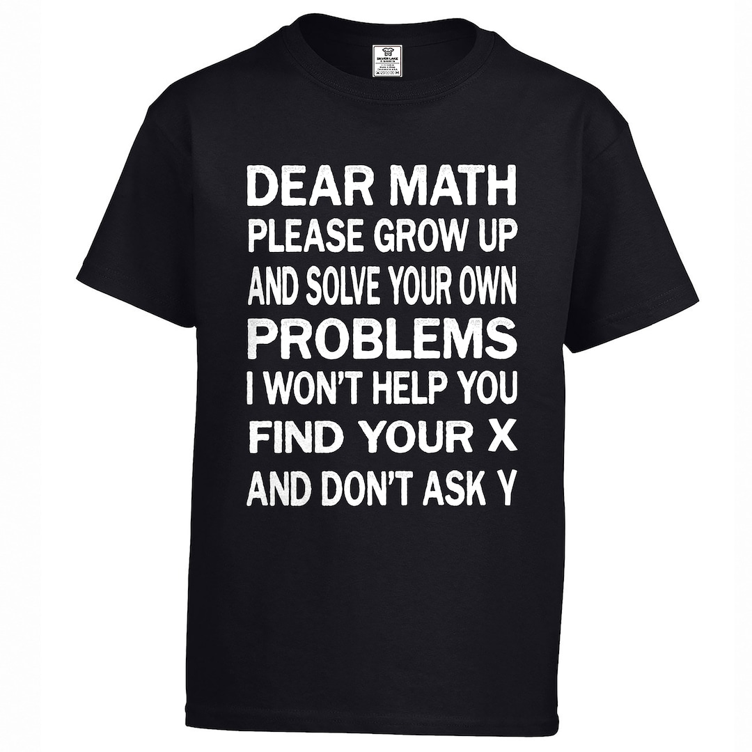 Youth Math T-shirt Funny Math Shirts for Kids Humorous Gifts ...