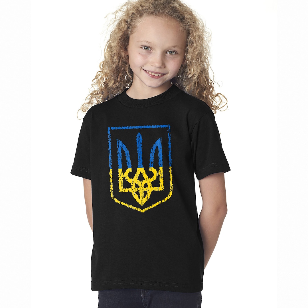 Youth Ukraine Trident T-shirt Ukraine Support Shirt Ukraine Patriotic ...