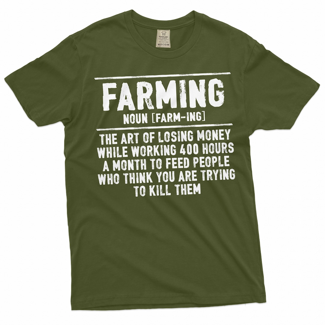 Men's Farming T Shirt Funny Farming Definition T-shirt Farmer Gifts ...