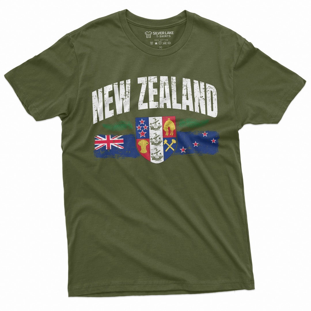 New Zealand T-shirt New Zealand Patriotic Tee New Zealand National Flag ...