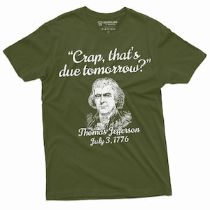 Thomas Jefferson Shirt 1776 USA History Patriotic Tee 4th of July Shirt ...